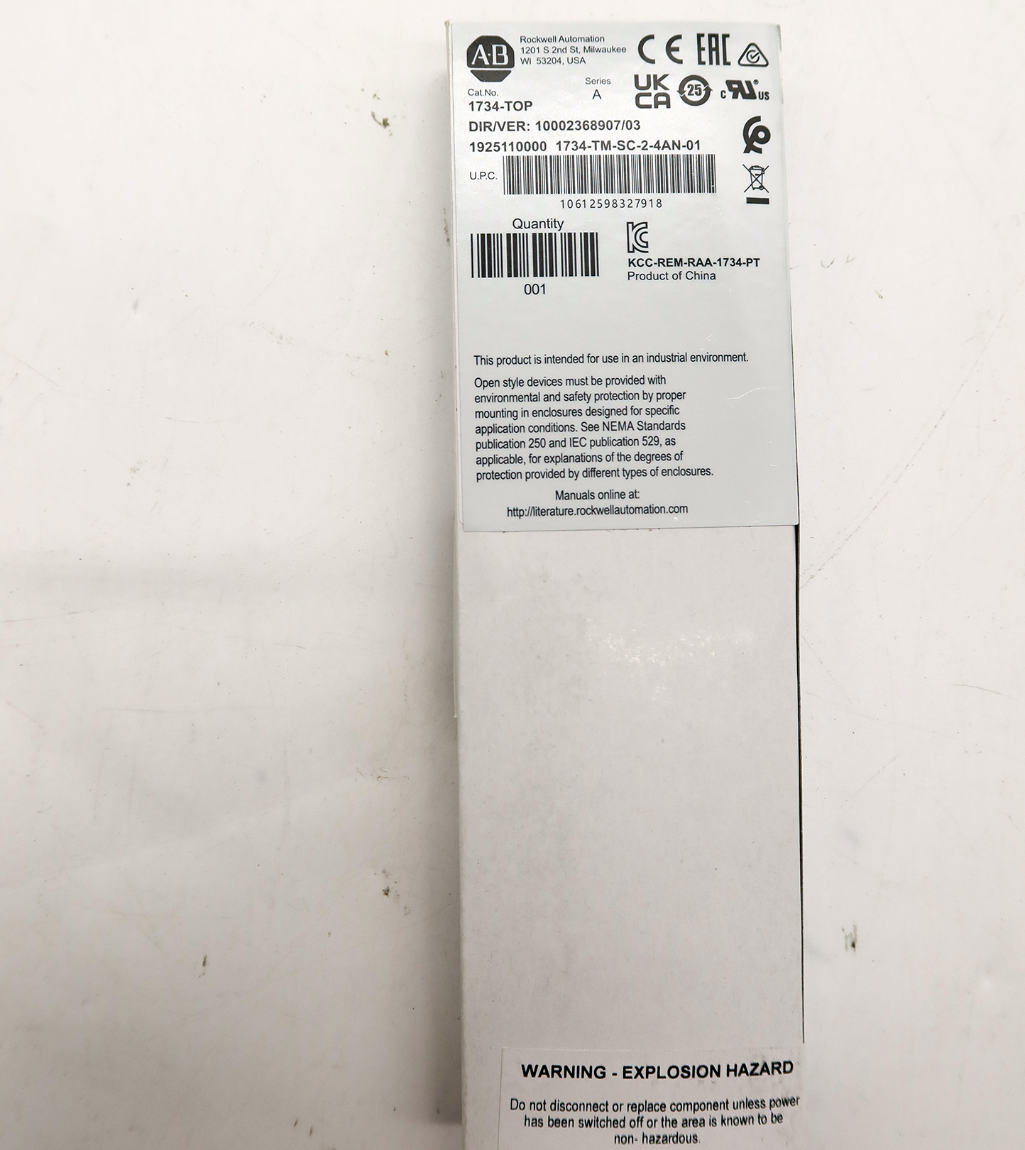 AB Allen-Bradley 1734-TOP POINT I/O Terminal Base