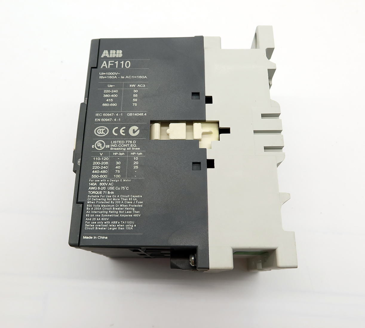 ABB 1SFL457001R7000 AF110-30-00-70 A 3-phase Contactor AC/DC 100-250 V